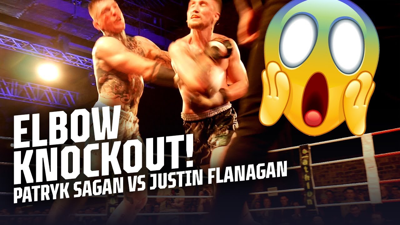MUAY THAI ELBOW KNOCKOUT! 😱 Patryk Sagan vs Justin Flanagan | Road to ...