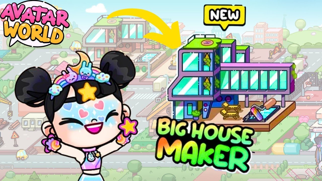 TENHA A NOVA CASA BIG HOUSE MAKER COM PISCINA NO AVATAR WORLD - YouTube