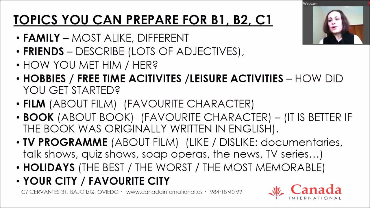 Speaking Tips for B2 and C1 - YouTube