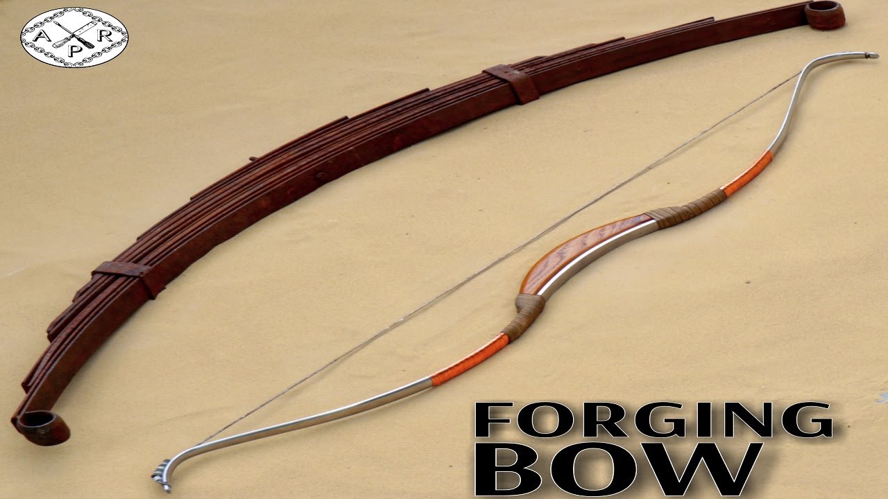 Forging a BOW out of Rusted Leaf SPRING - YouTube
