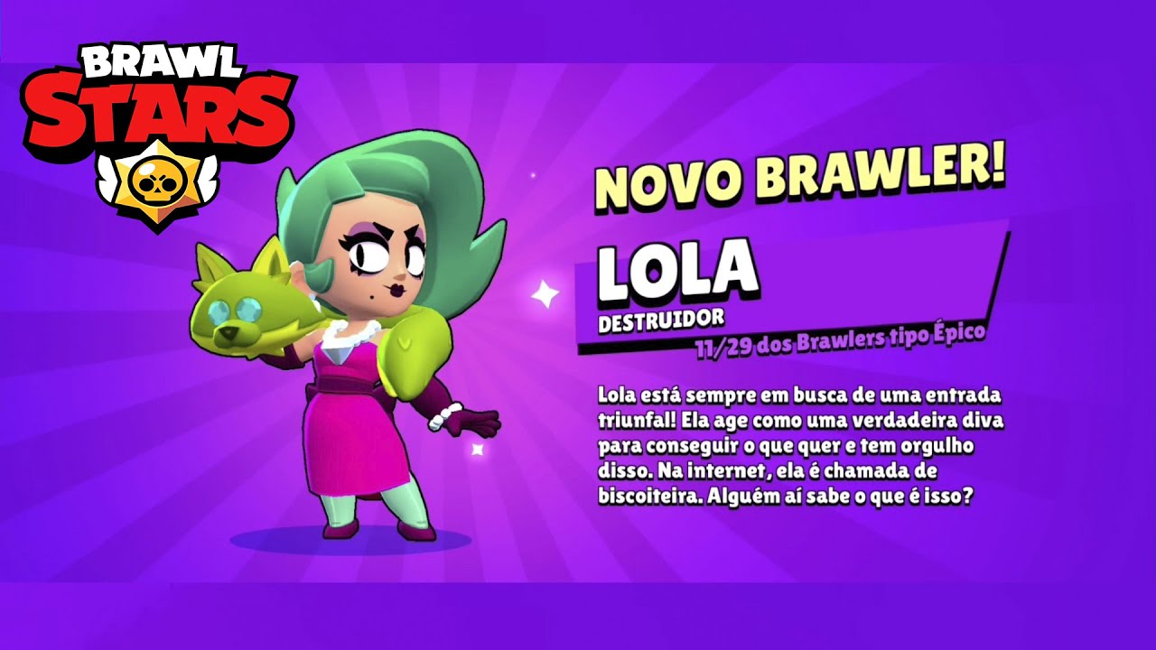 JOGANDO BRAWL STARS NOVO BRAWLER LOLA ♡ ♥ - YouTube
