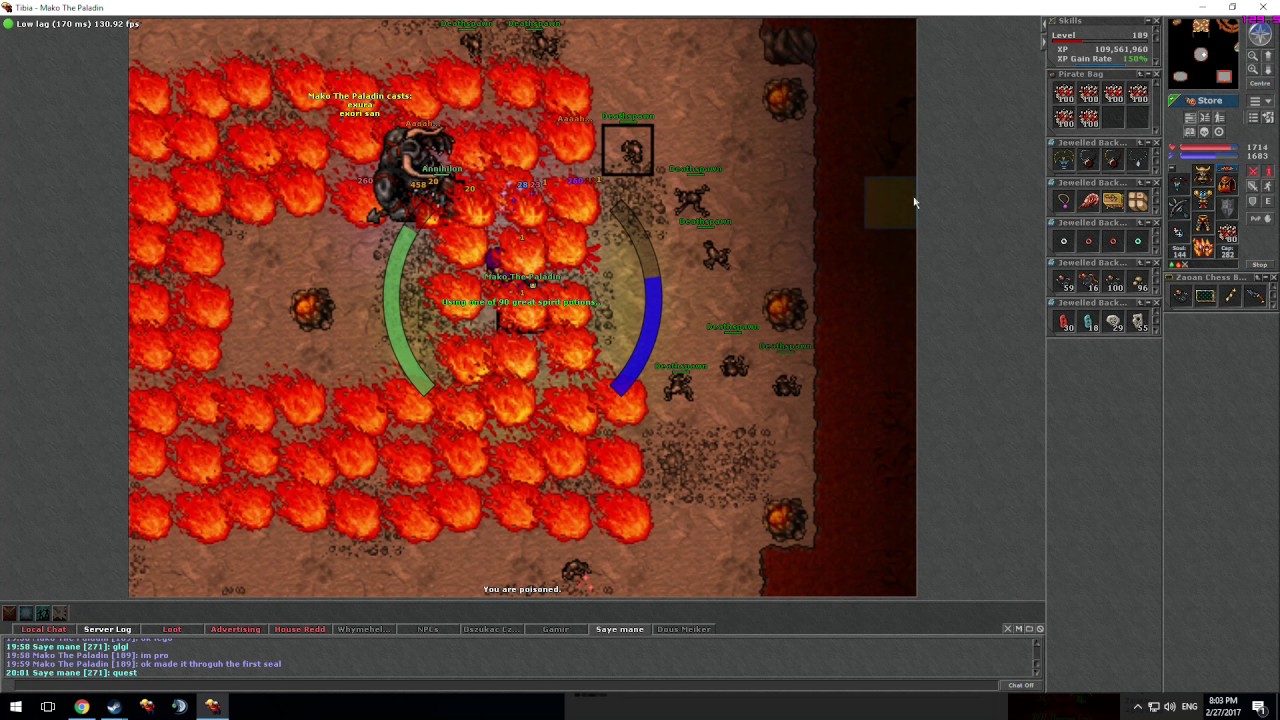 Tibia - 190RP killing Annihilon - YouTube