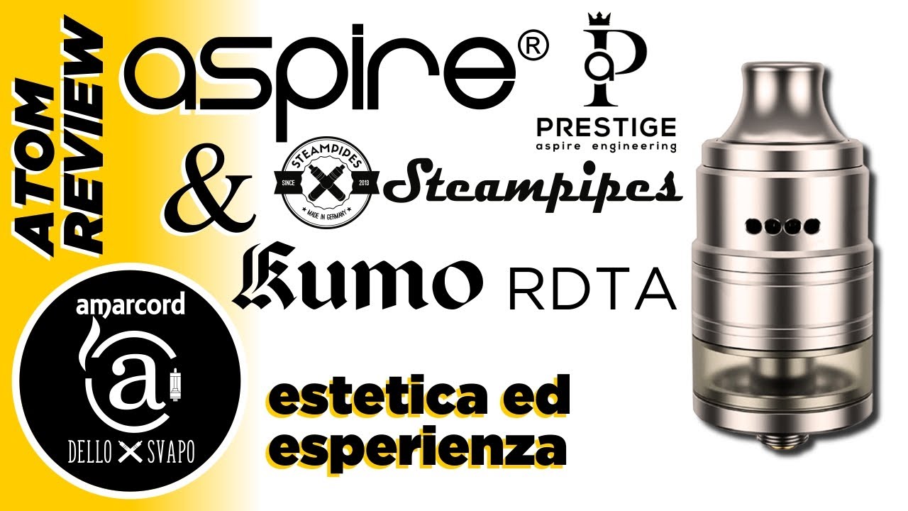 KUMO RDTA by Aspire Prestige & Steampipes - Amarcord Review 2021 - YouTube