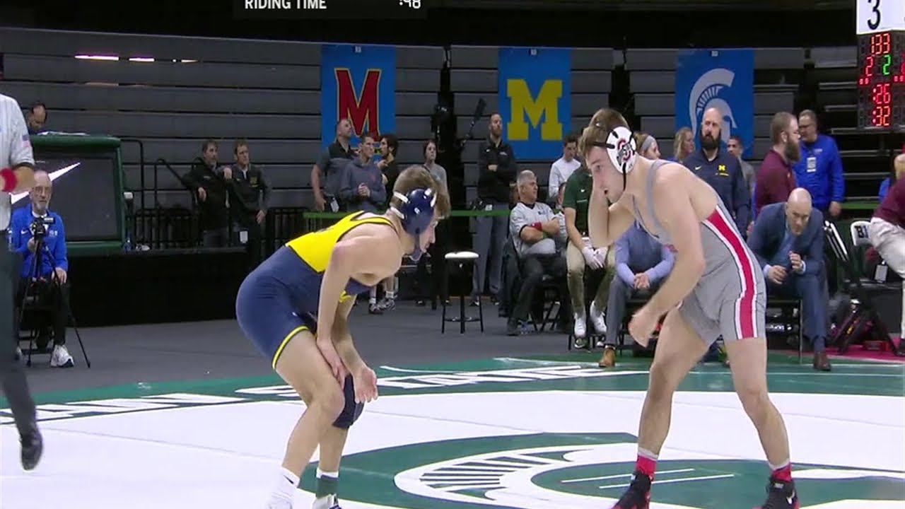 B1G Wrestling Championships: 133 LBs Michigan's Stevan Micic vs. Ohio ...