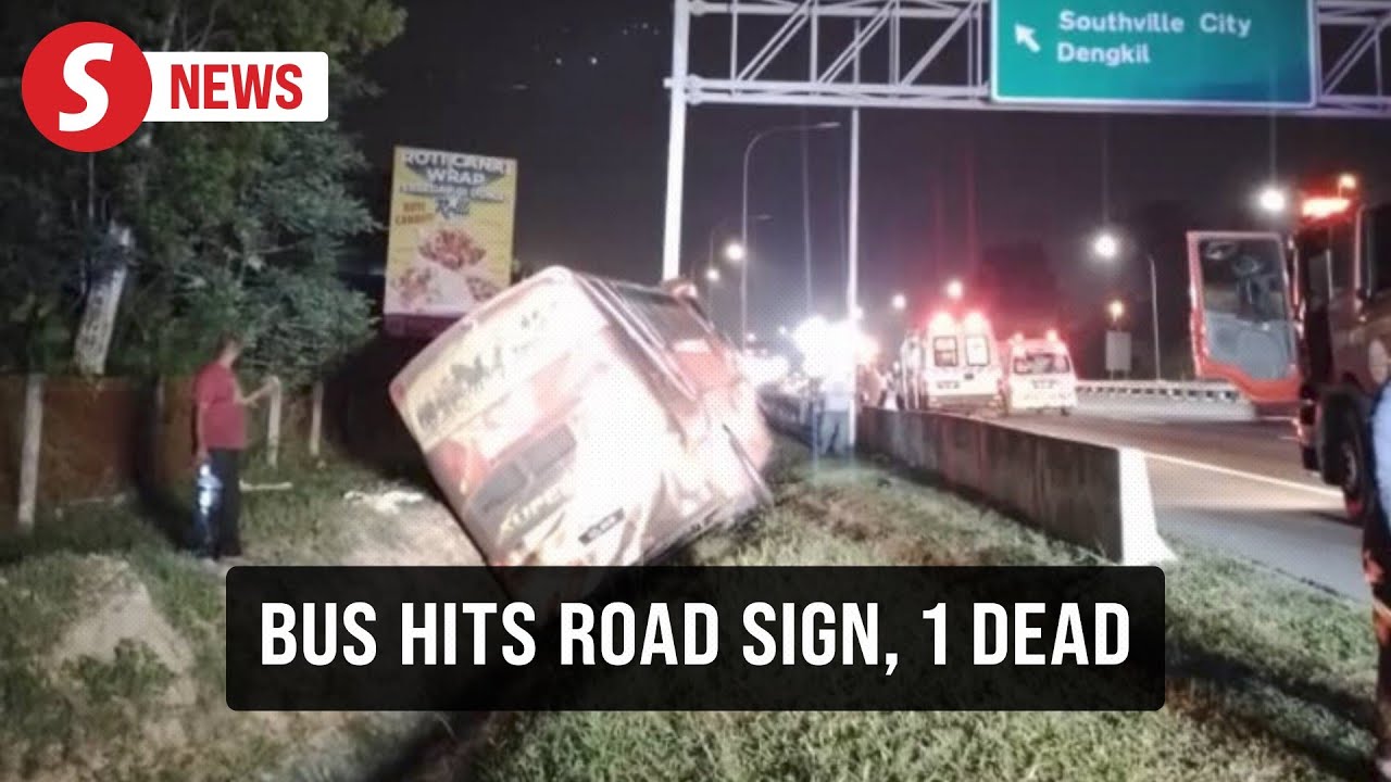 Man dies, 18 injured after express bus hits road sign on NSE - YouTube