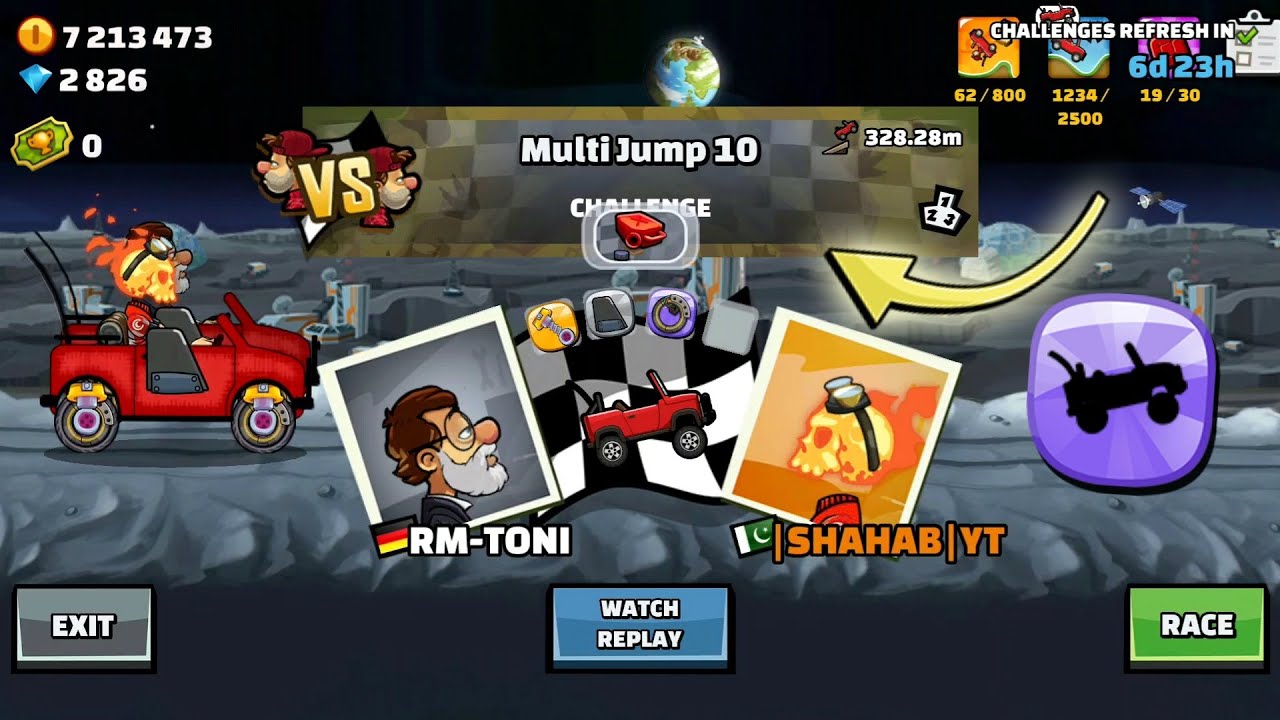 📢 Multi Jump with Hill Climber In New Featured Challenges !! - Hill ...