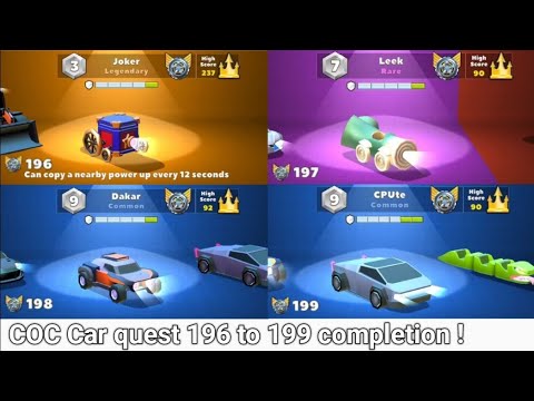 COC car quest # 196 to 199 completion gameplay ! - YouTube
