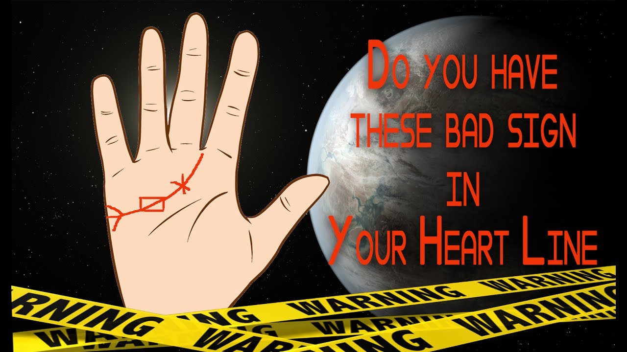 Bad symbols in heart line | Chained, Triangles, Squares and Doubled ...