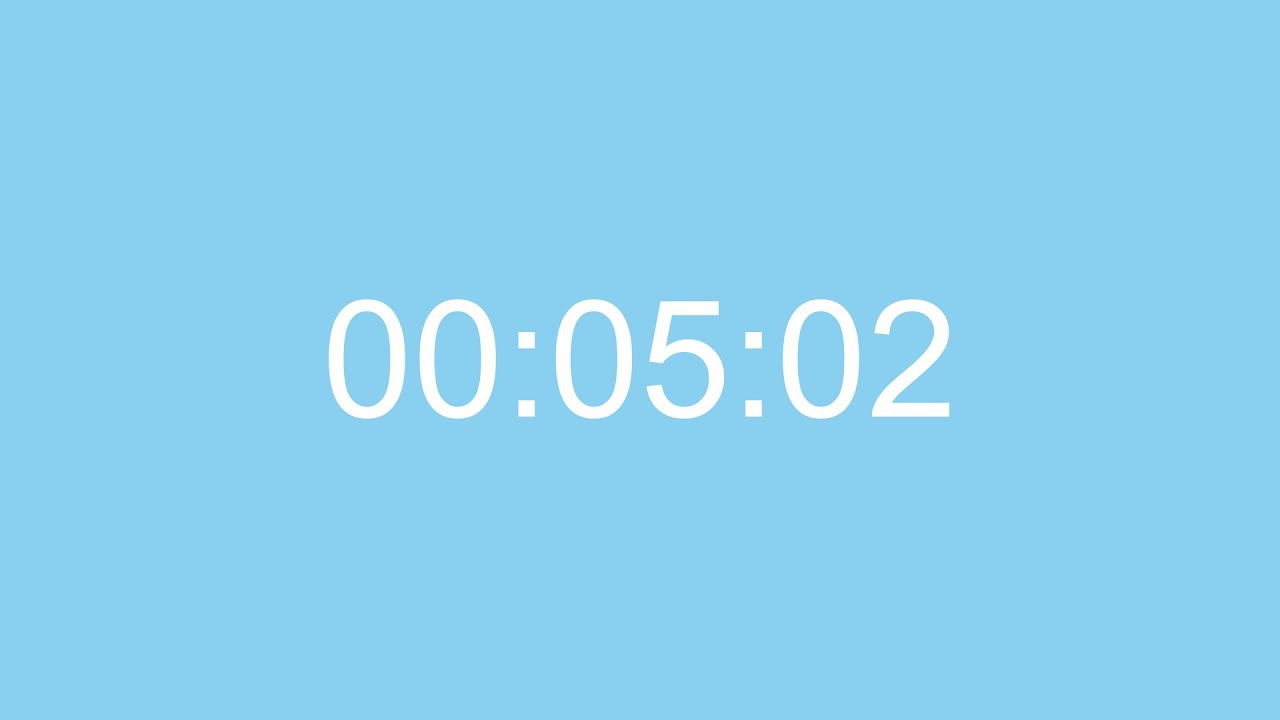 5 Minute 2 Second Timer - (302/36,000) - YouTube