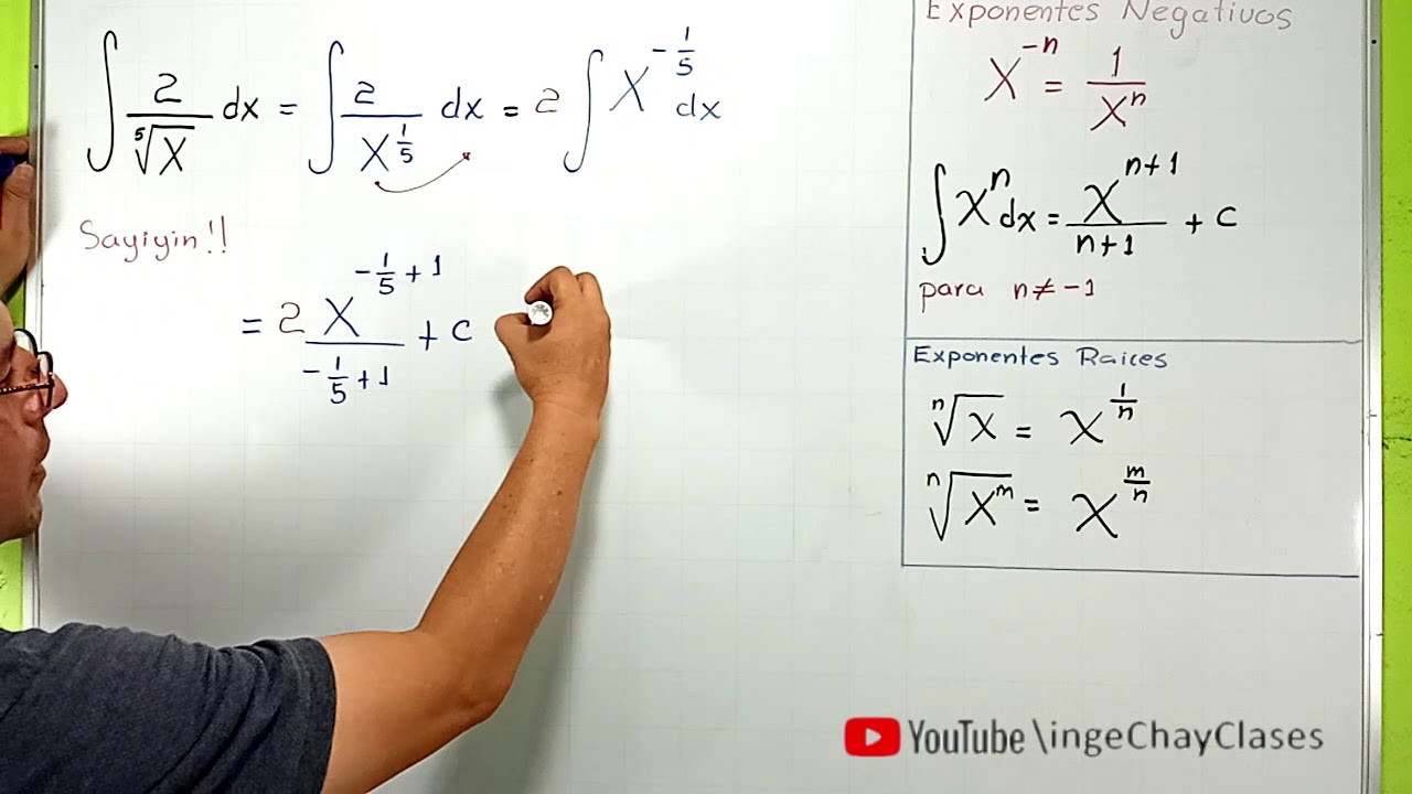 Integrales Básicas Lección 7 Integral básica exponente racionales parte ...