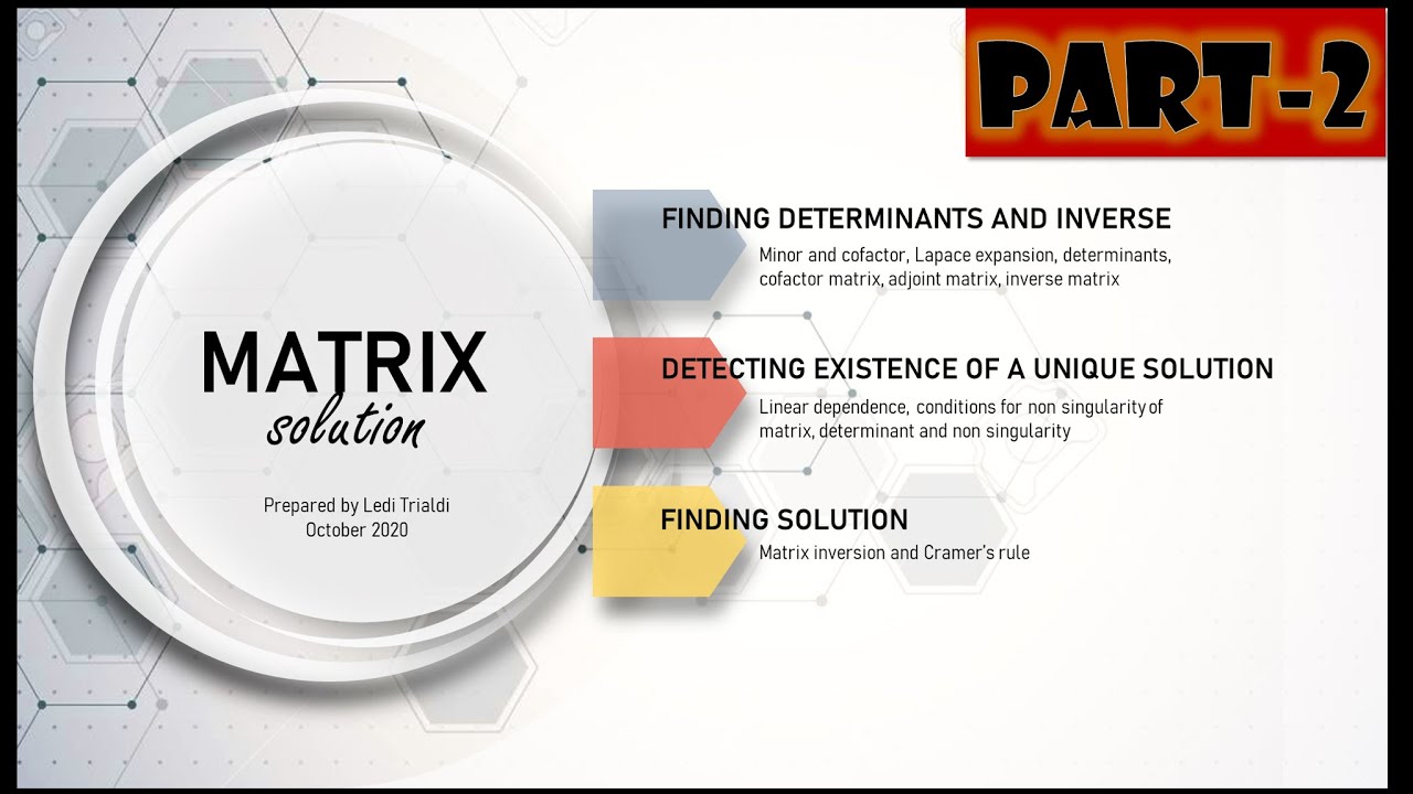 Mathematics for Economics: HOW TO DETECT AND FIND SOLUTION USING MATRIX ...