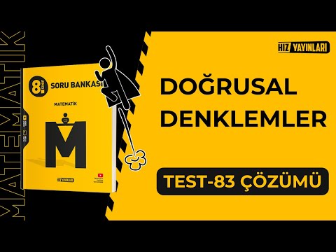 Hız Yayınları 8.Sınıf LGS Matematik | Test-83 Soru Çözümleri (Doğrusal Denklemler)