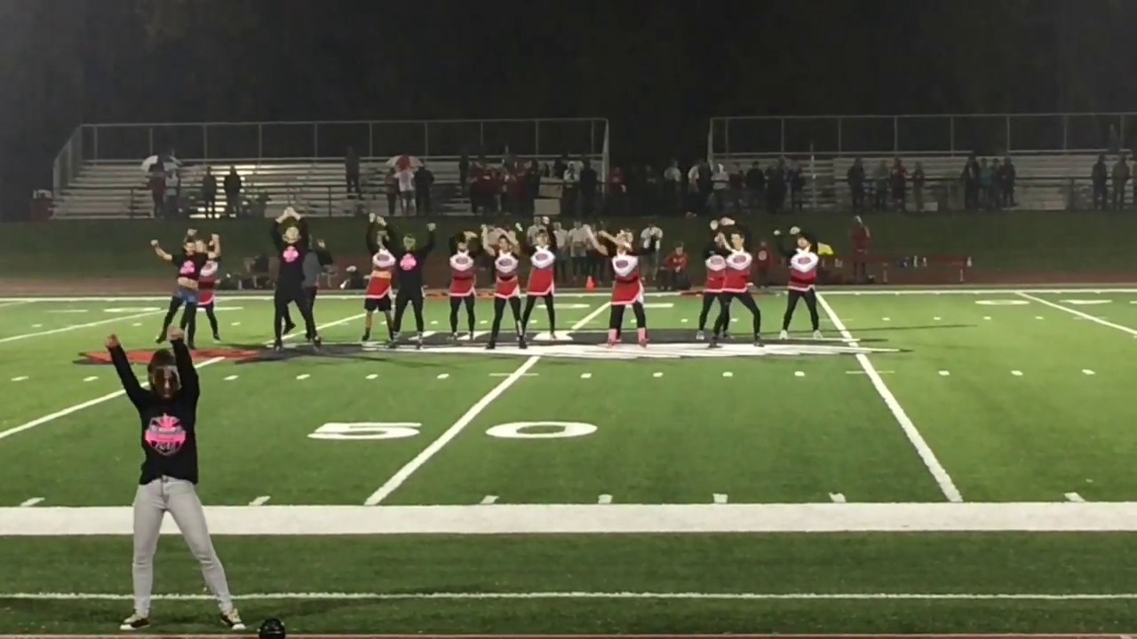 WAHS Class of 2018 Powderpuff Cheerleaders - Halftime Performance - YouTube