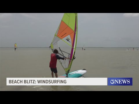 Beach Blitz: windsurfers glide through water, wind at Padre Island ...