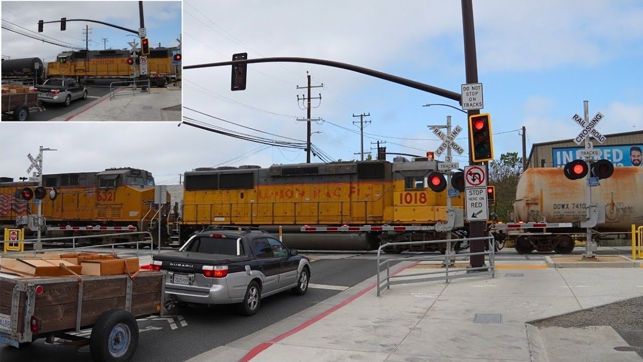 UP 1005 LOA11 Meets UP 7237 Manifest | *Rebuilt Crossing* Gilman St. Railroad Crossing, Berkeley ...