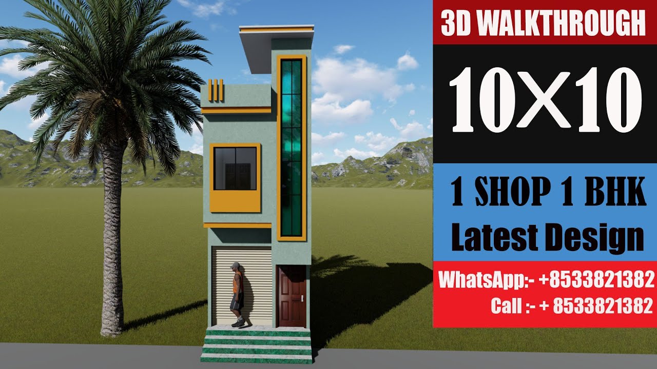 10X10 HOUSE PLAN ## 10 BY 10 SHOP PLAN ## 10 by 10 house design - YouTube