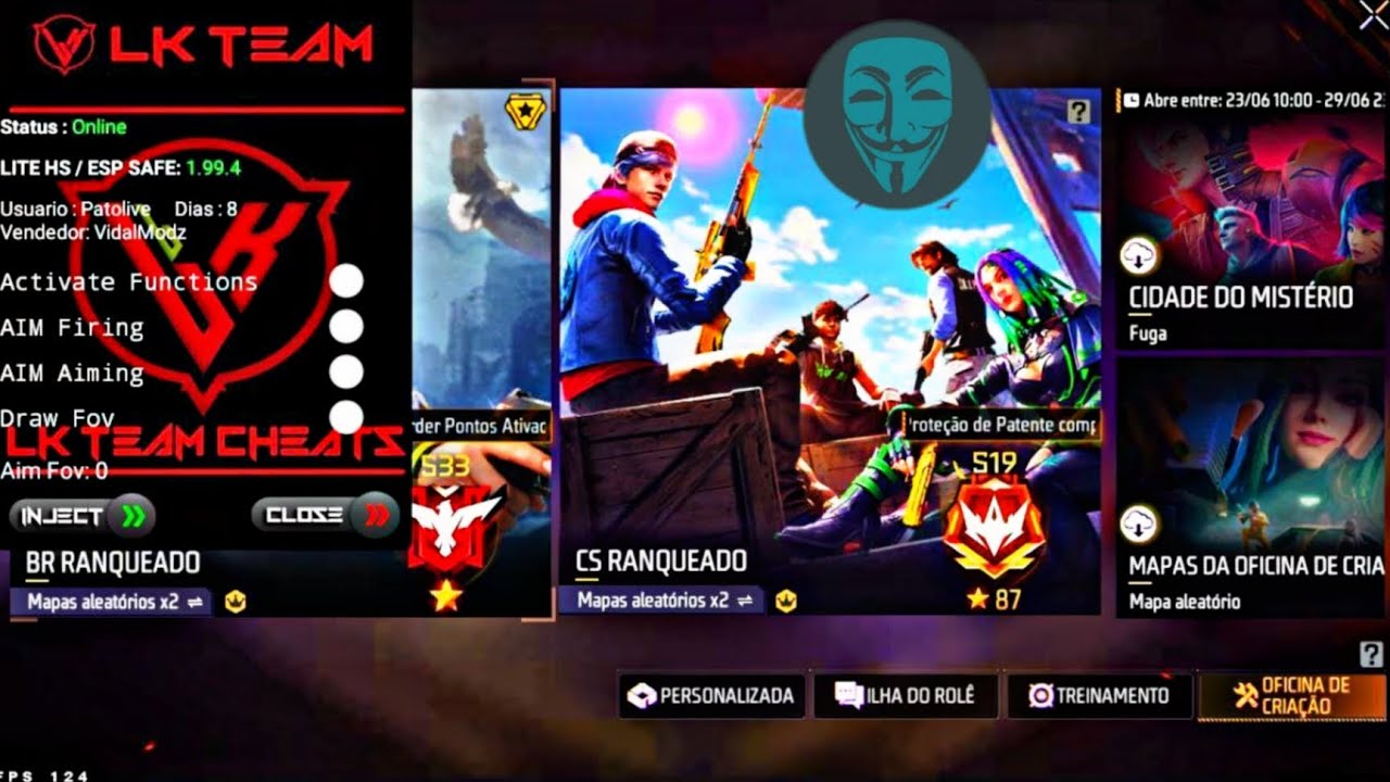 Free Fire Max Hack Lk team Ob40 | FF Hack ob40 | Mod Menu Hack FreeFire ...