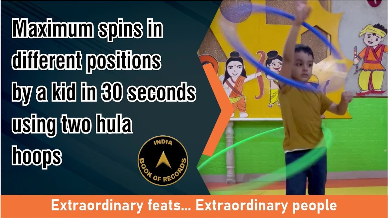 Maximum spins in different positions by a kid in 30 seconds using two ...