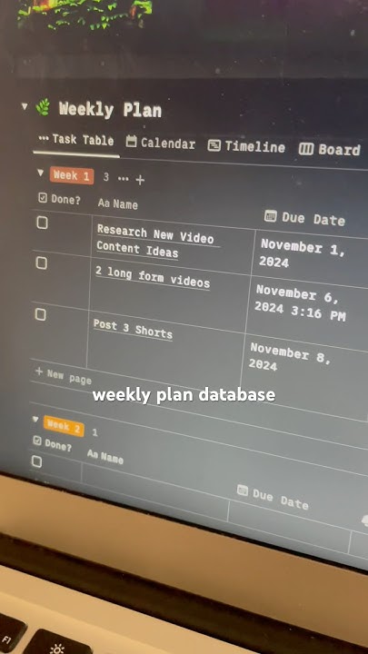 How To Make a Weekly Plan in Notion 🎯 #notion #notionproductivity #notiontutorial - YouTube