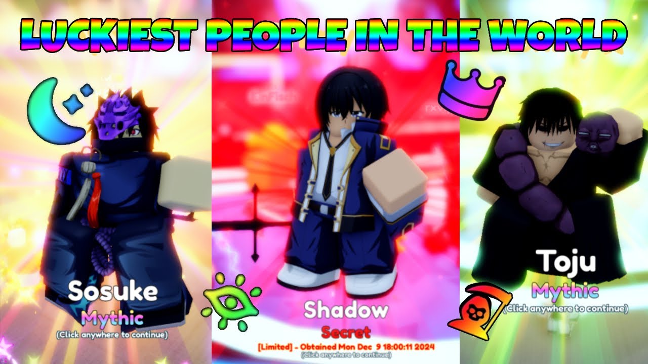 🍀 THE LUCKIEST PEOPLE IN THE WORLD IN ANIME REALMS!!!! | ROBLOX - YouTube