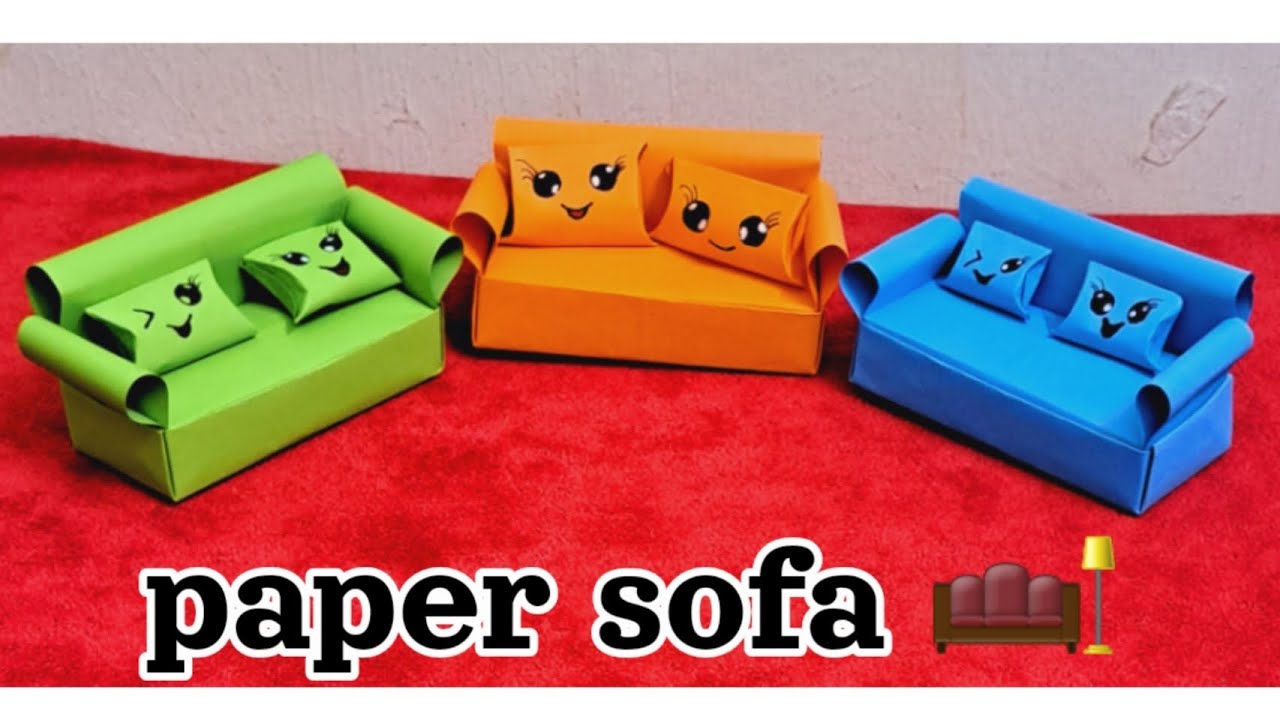 paper craft sofa 🛋 #papercraft #origami - YouTube