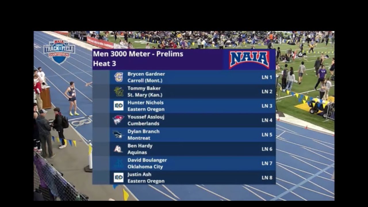NAIA 2024 Men’s Indoor Track National Championship 3k Prelim Heat 3 ...