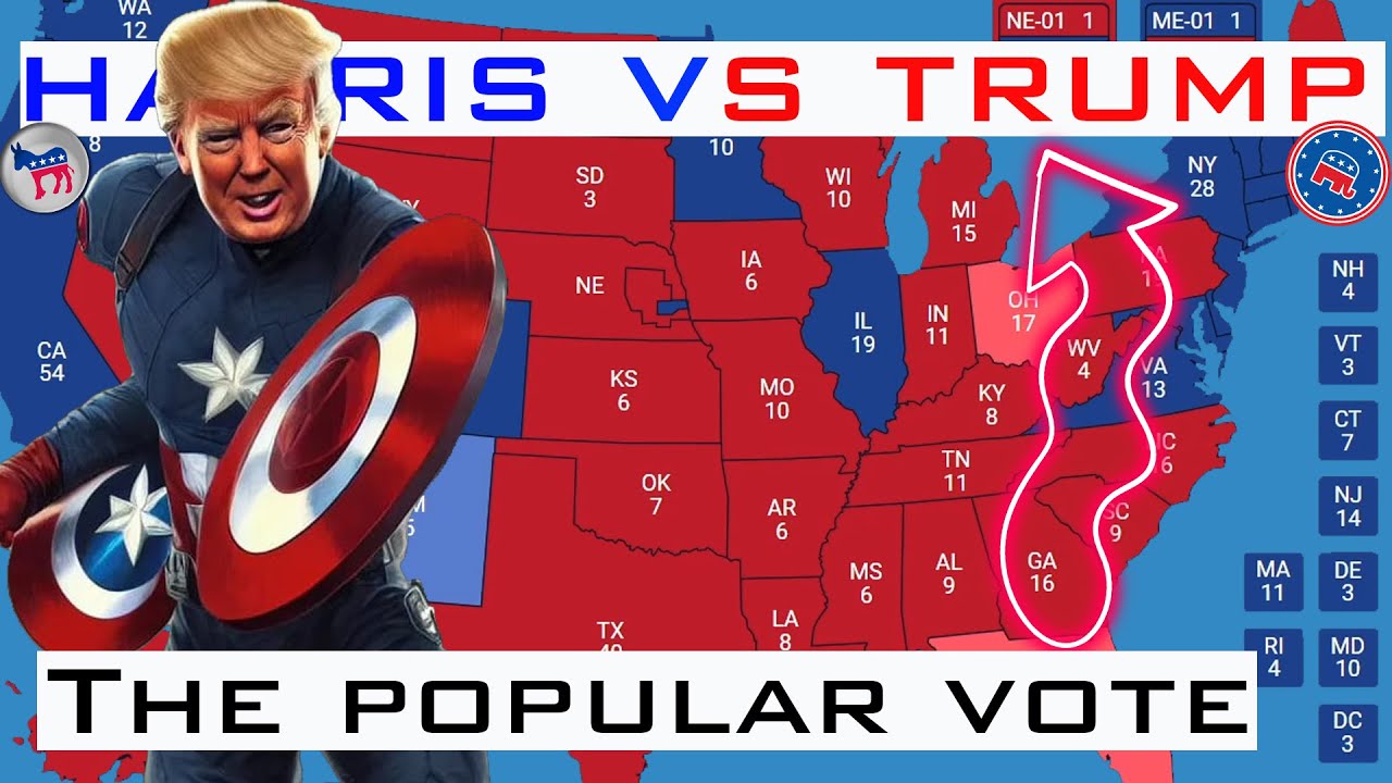 SHOCKING New Presidential ELECTION MAP 2024 Donald Trump vs Kamala ...
