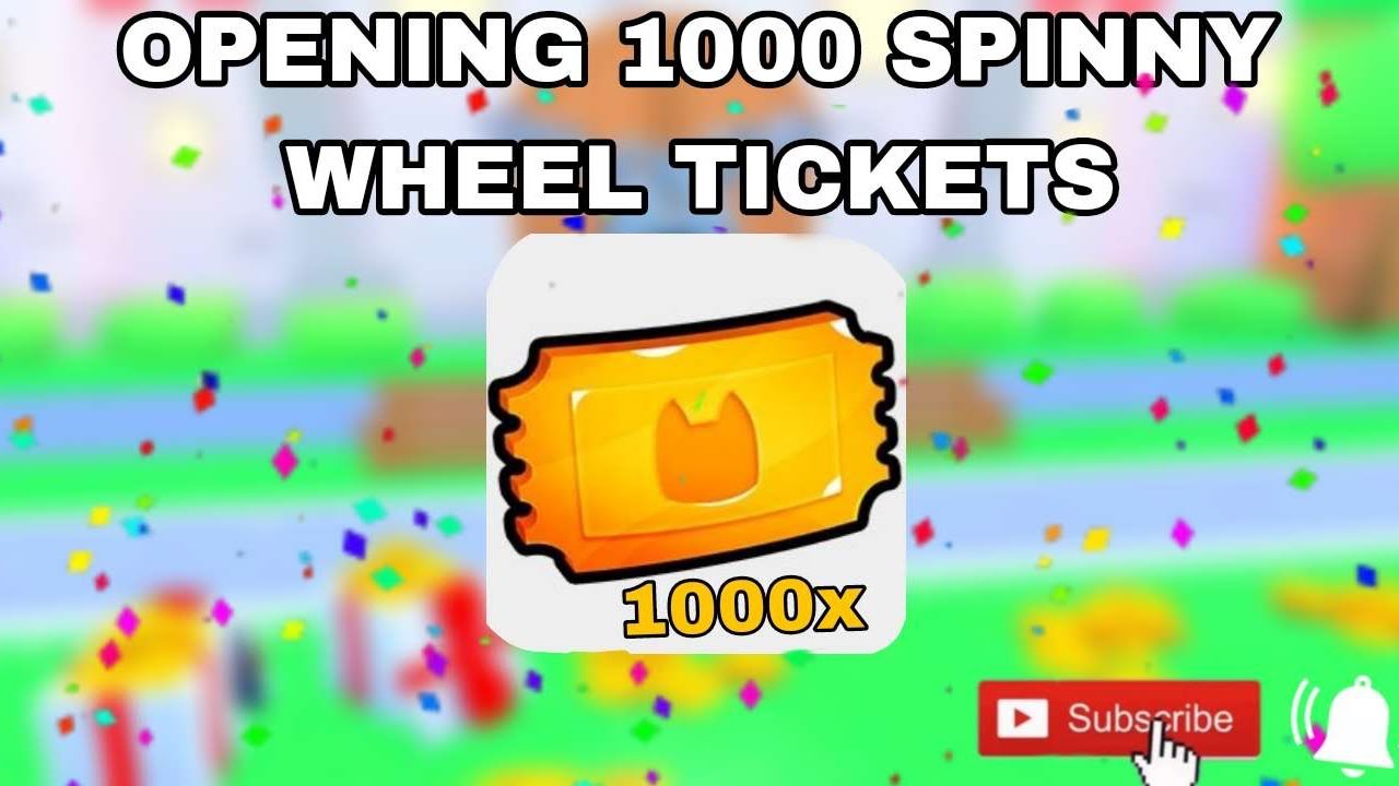 CRAZY LUCK OPENING 1000+ SPINNY WHEEL TICKETS IN PET SIMULATOR 99 - YouTube