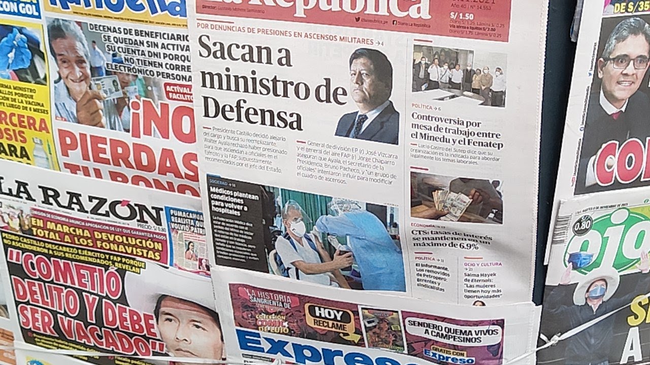 Noticias De Hoy En Los Principales Diarios Del Perú - YouTube