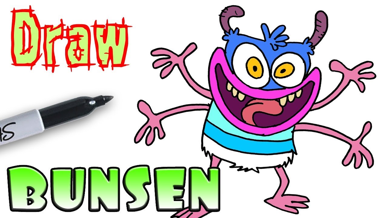 How to Draw Bunsen | Bunsen is a Beast - YouTube