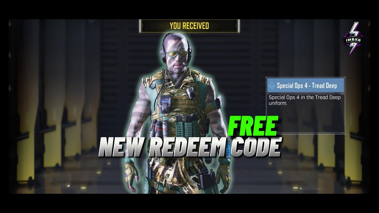 NEW Redeem Code COD Mobile Free Special Ops 4 Tread Deep Skin - YouTube