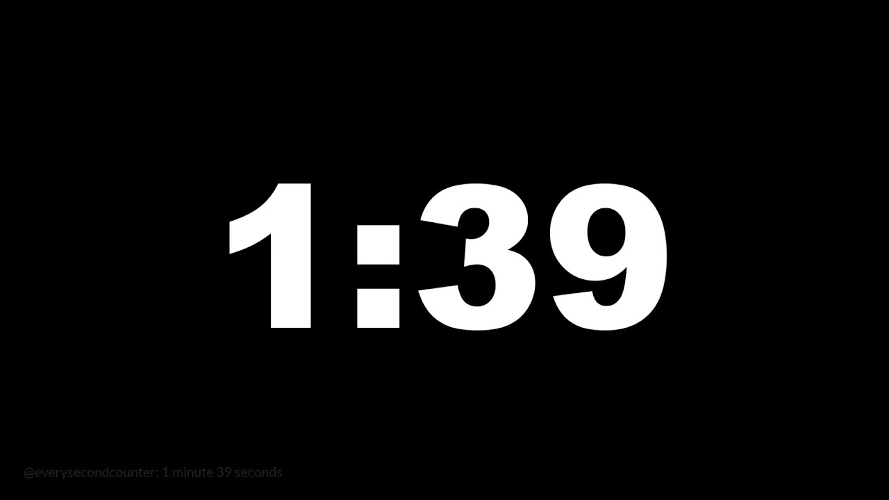1 minute 39 seconds [99 secs] clock timer countdown || Alarm Focus ...