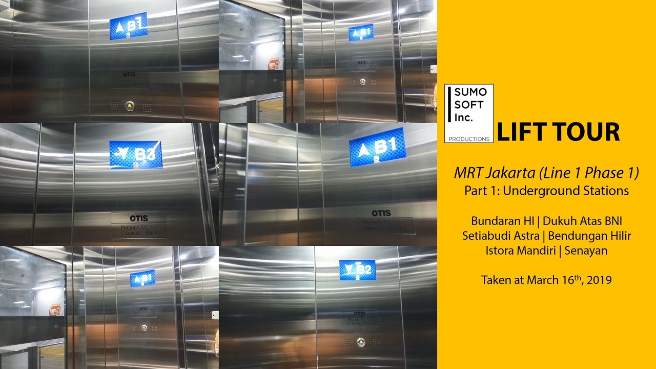 The Lifts/Elevators at MRT Jakarta (Line 1 - Phase 1): Underground ...