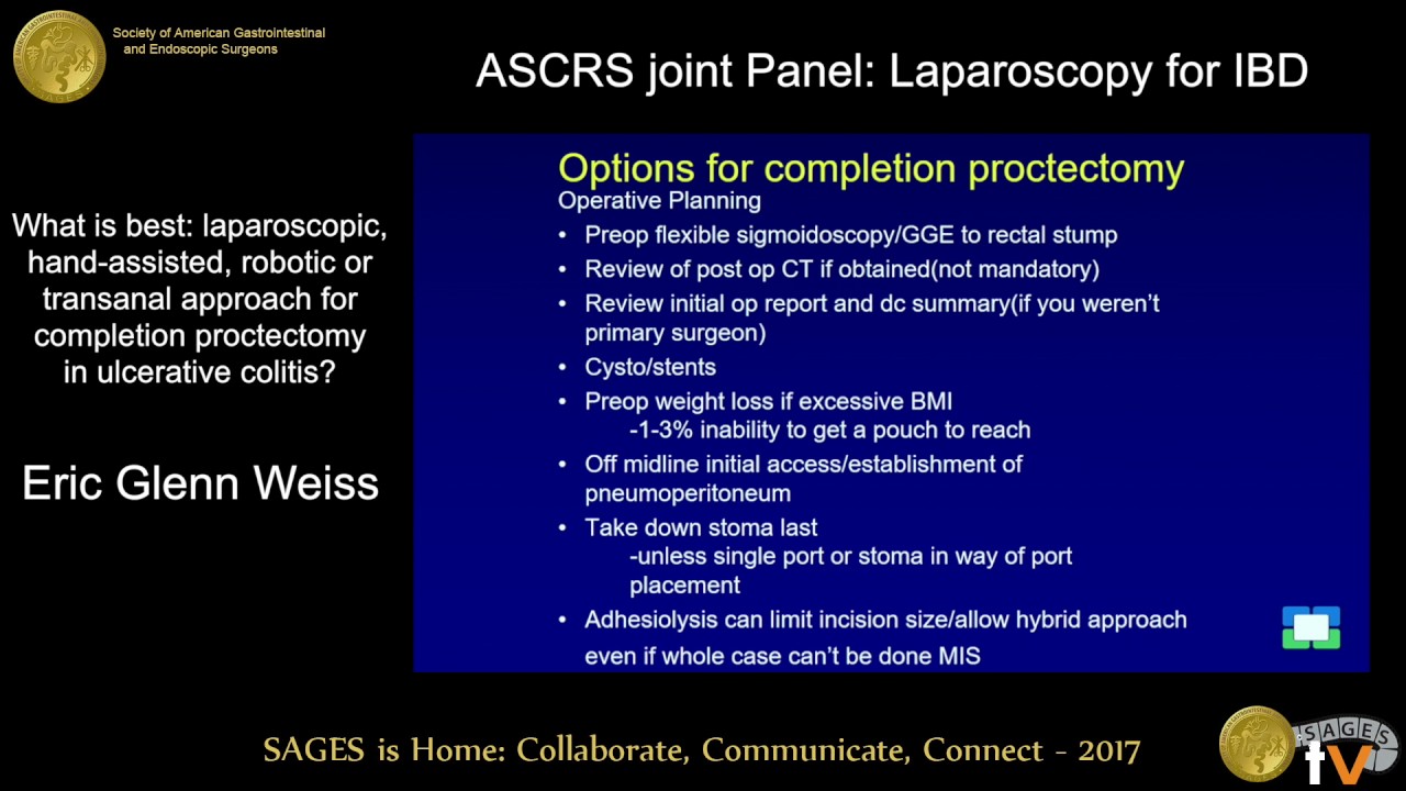 Best approach to completion proctectomy - YouTube