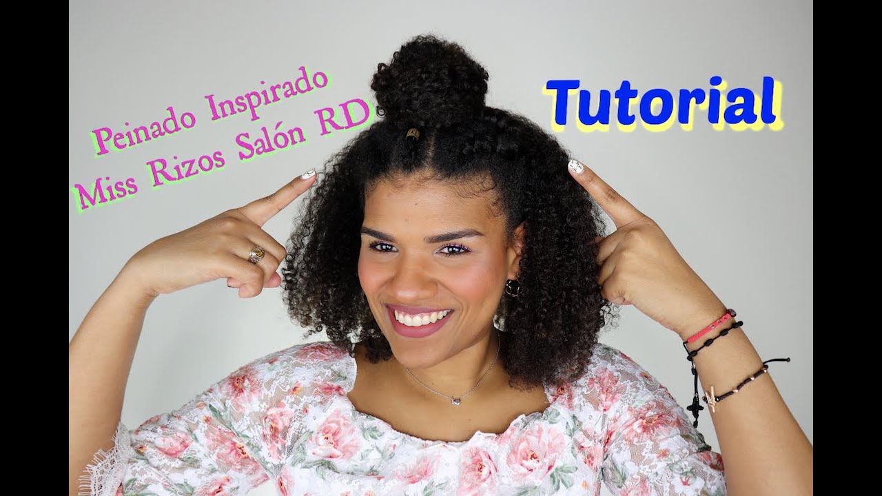 Tutorial - Recreando peinado de Miss Rizos Salon RD - YouTube
