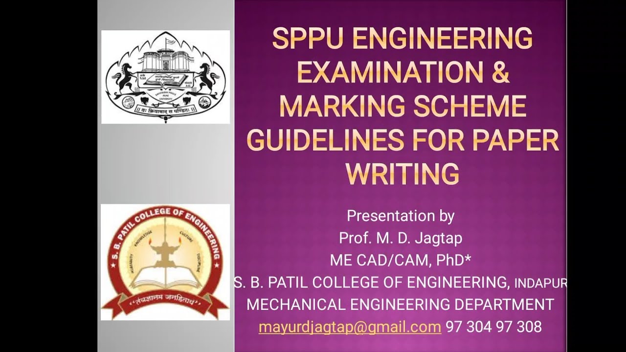 SPPU INSEM EXAM 2023 MARKING SCHEME GUIDELINES FOR FIRST YEAR STUDENTS ...