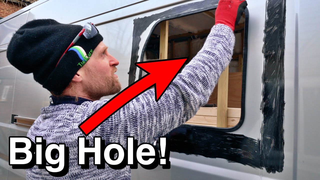 Fitting Windows to our Van Without a Jigsaw! | Van Build Ep.13 - YouTube