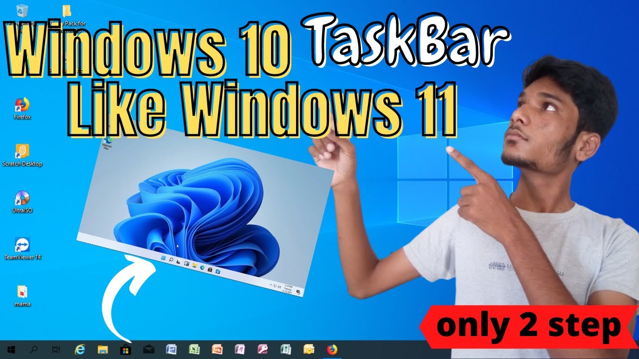Change Windows 10 TaskBar Like New Windows 11 Taskbar | Windows 10 को ...