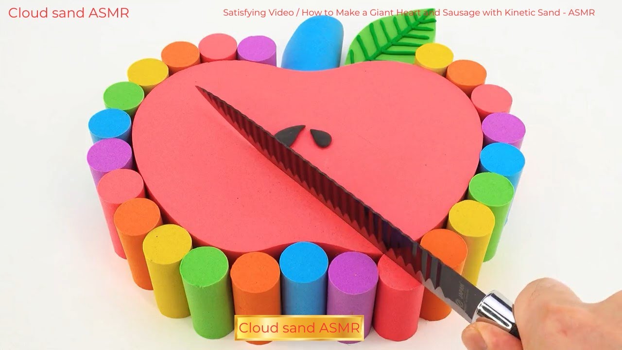 Satisfying Video / How to Make a Giant Heart and Sausage with Kinetic ...