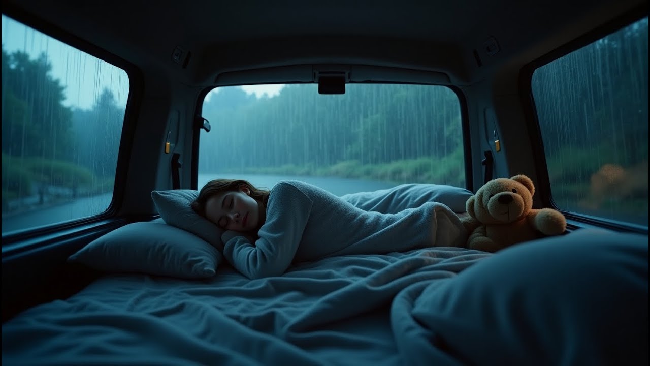 Van Life Rain Sounds for Sleep | Peaceful Rainstorm in a Remote Forest ...