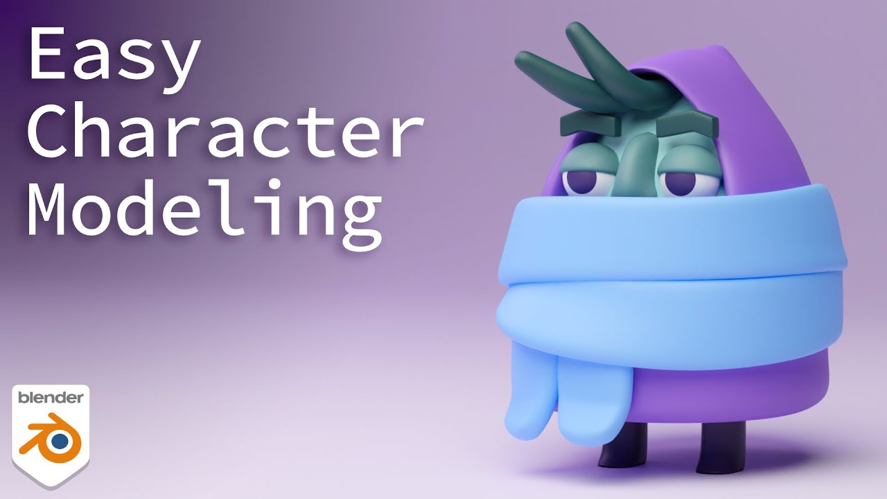 Easy Character Modeling, Little Scarf Dud || Blender 2.93 - YouTube