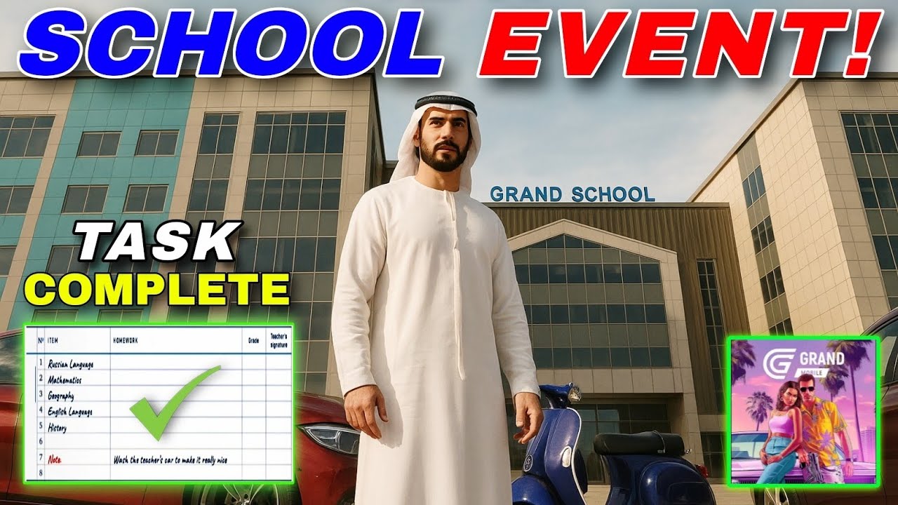 How To Complete School Event 📚 Task In Grand Mobile RP Life Simulator ...