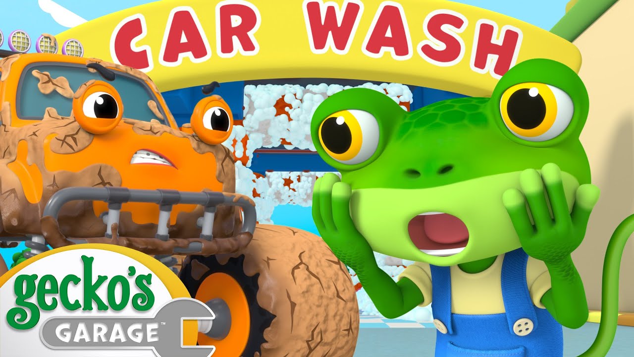 Why are you covered in Mud | Gecko's Garage 3D | Learning Videos for ...