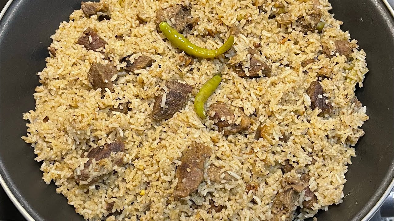 Simplest beef tehari ever ️ - YouTube