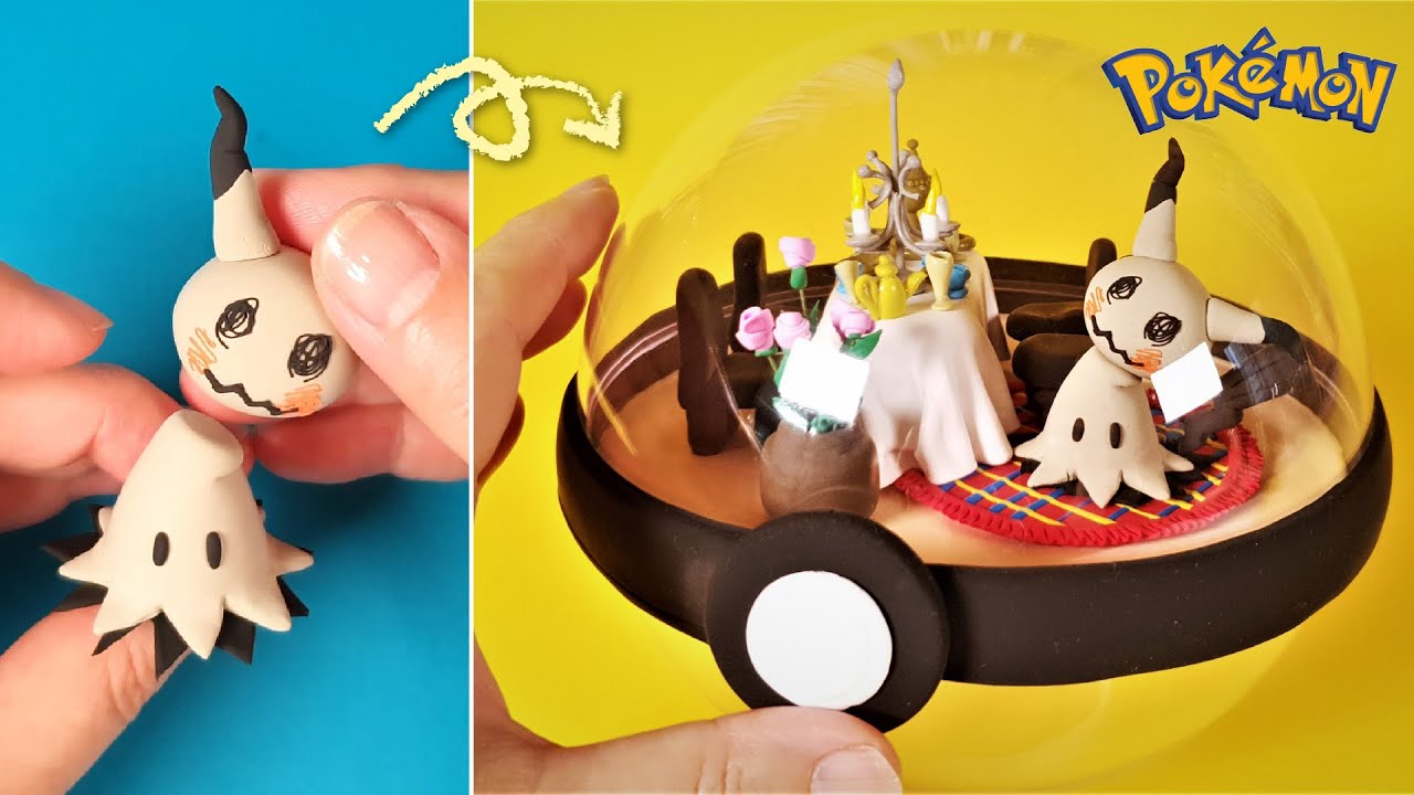 Pokémon Clay Art - Making Mimikyu Poké Ball | Oddly Satisfying 👻 - YouTube