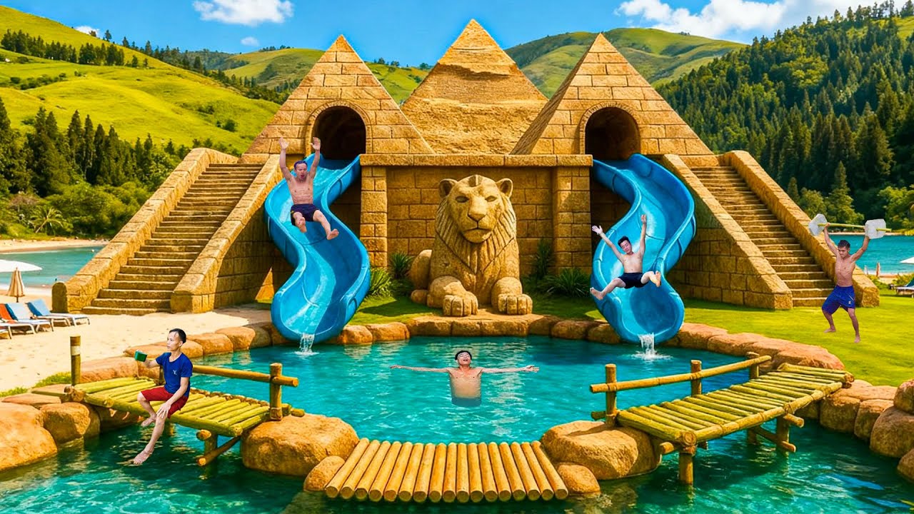 365 Days To Build a Pyramid-Shaped House With a Swimming Pool and a ...