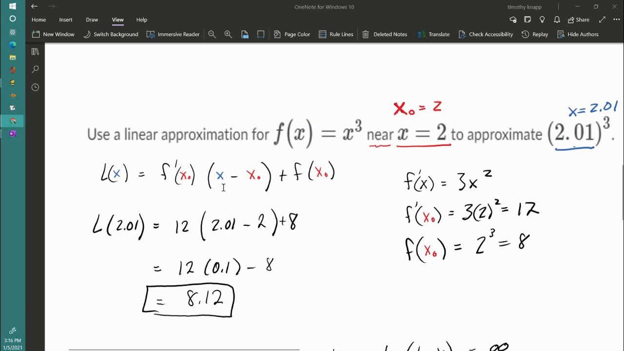 Linear Approximation, Unit 4 AP Calculus - YouTube