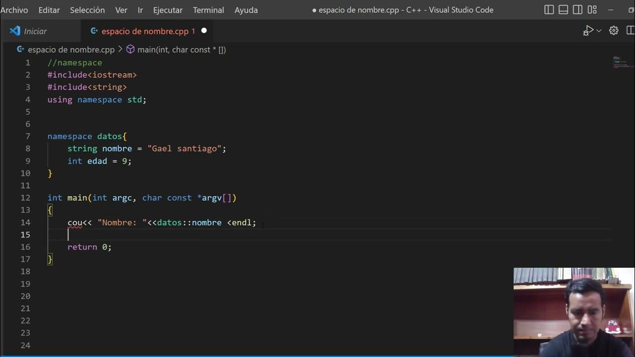 Espacio De Nombres Namespace C Youtube