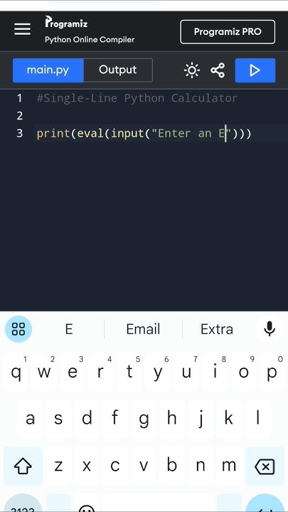 😲Simple Python Calculator in Just 1 Line of Code! 💻 #shorts # ...