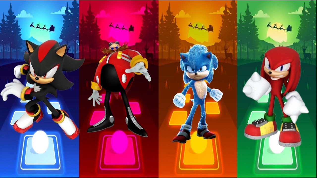 "🌟 Sonic's Adventure in Tiles Hop – Level Up Your Skills! 📈" & Shadow🆚 Dr.Eggman 🆚 Sonic 🆚 ...